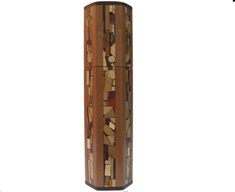 Wood Megillah Case-Mosaic Megillah Case-Megillah Storage Box-Etz-Ron