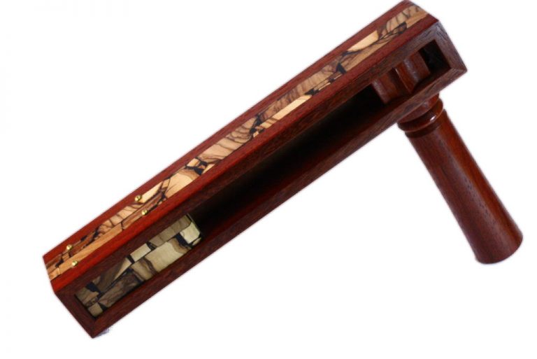 Purim Noisemaker-Judaica Gift-Wooden Grogger - Etz-Ron