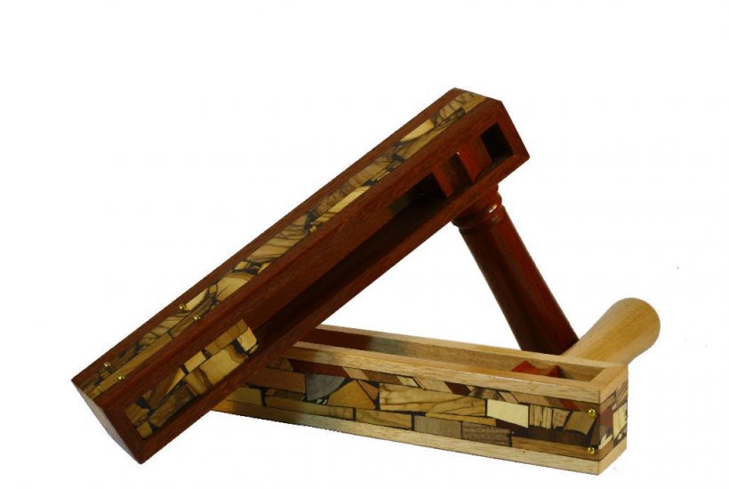 Purim Noisemaker-Judaica Gift-Wooden Grogger - Etz-Ron