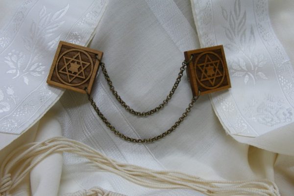 Wooden Tallit Clips-Lion of Jerusalem-Jewish Star-Jewish Gift-Bat ...