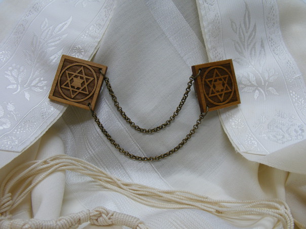 Wooden Tallit Clips-Lion of Jerusalem-Jewish Star-Jewish Gift-Bat ...