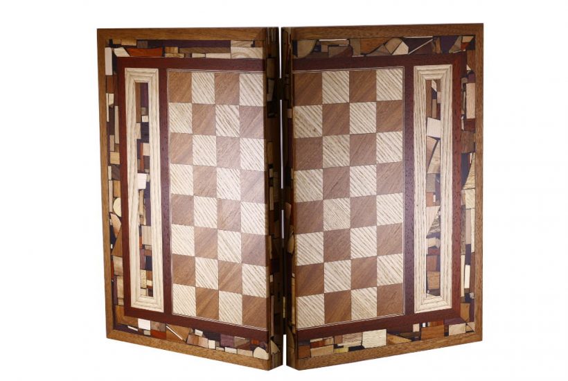 Designer Backgammon Set-Mosaic Wood Backgammon Sets-Wooden Chess Board ...