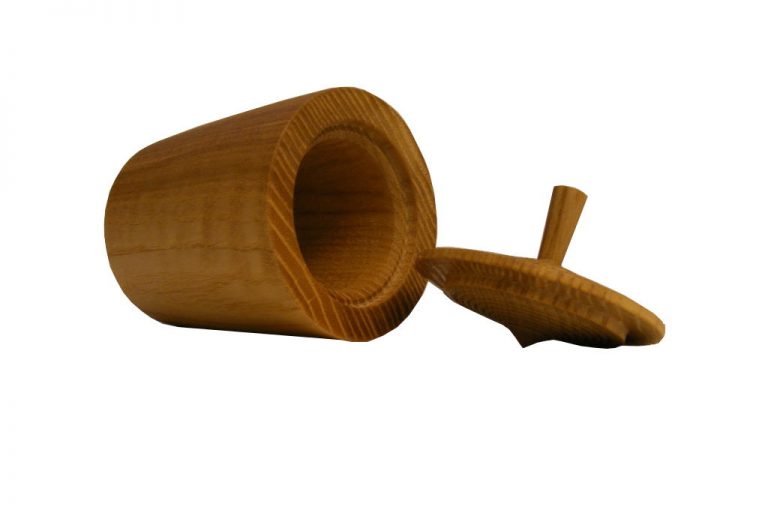 Spinning Top Box-A Small Wooden Box With a Spinning Top Lid